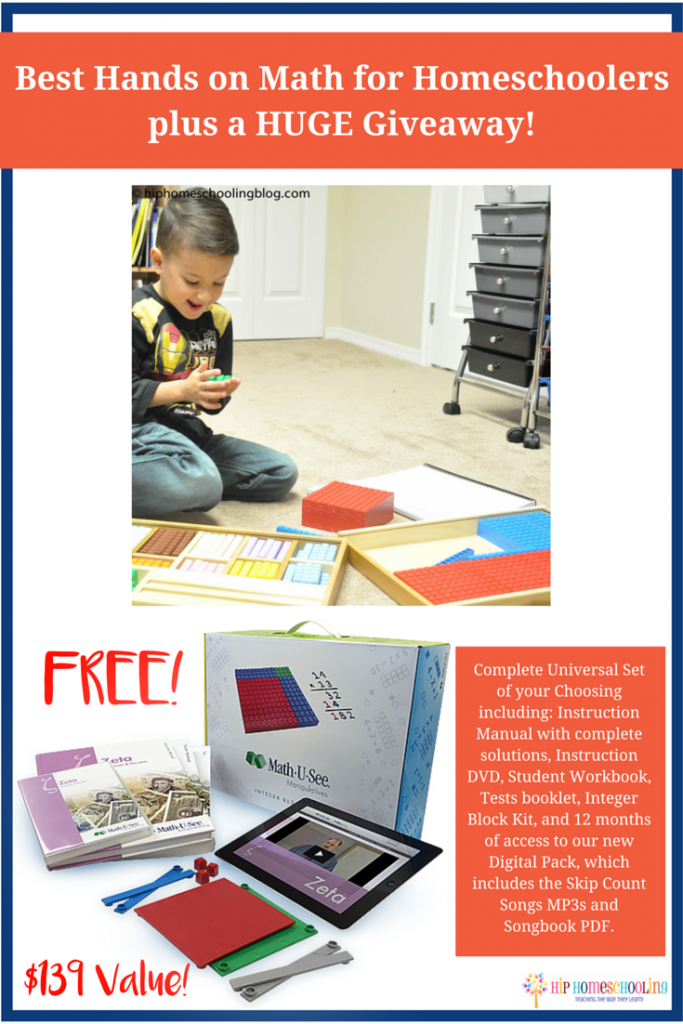 hands on math for ALL learning styles! Plus a HUGE giveaway