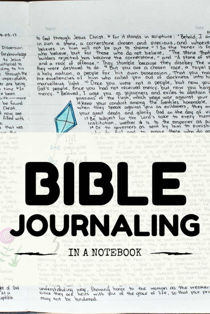 Bible Journaling in a Notebook